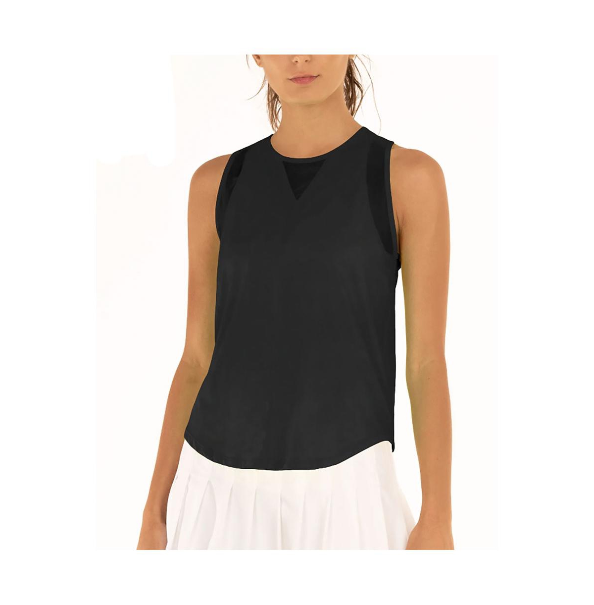 Click here for Lucky In Love Womens Chill Out Tennis Tank - Black prices