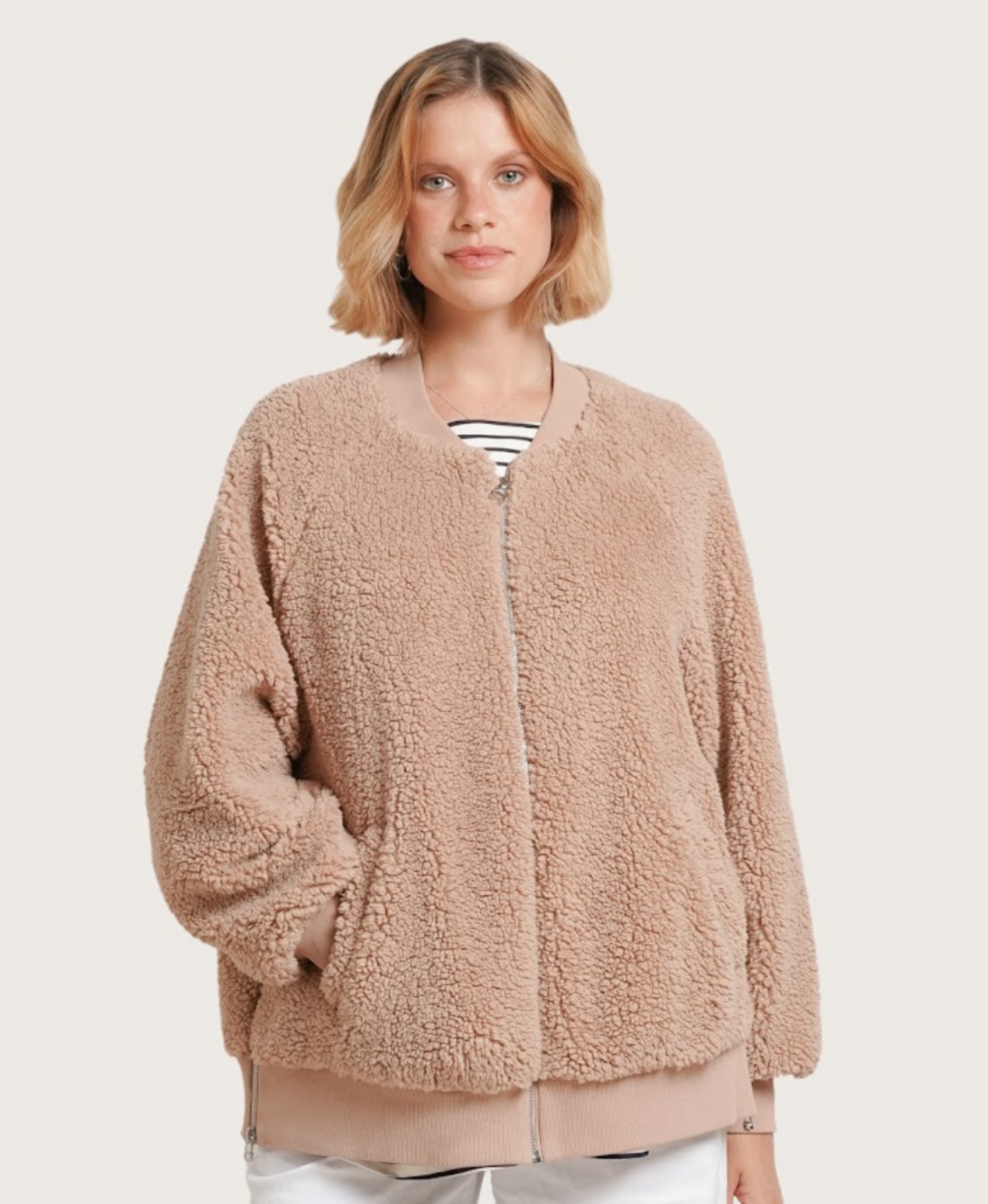 Click here for Nom Maternity Cozy Before & After Jacket - Taupe prices