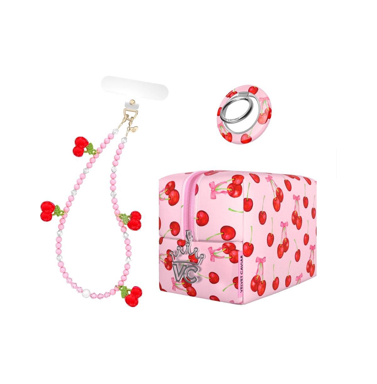 Click here for Velvet Caviar Gift Set with Charm  Grip Ring  Trav... prices