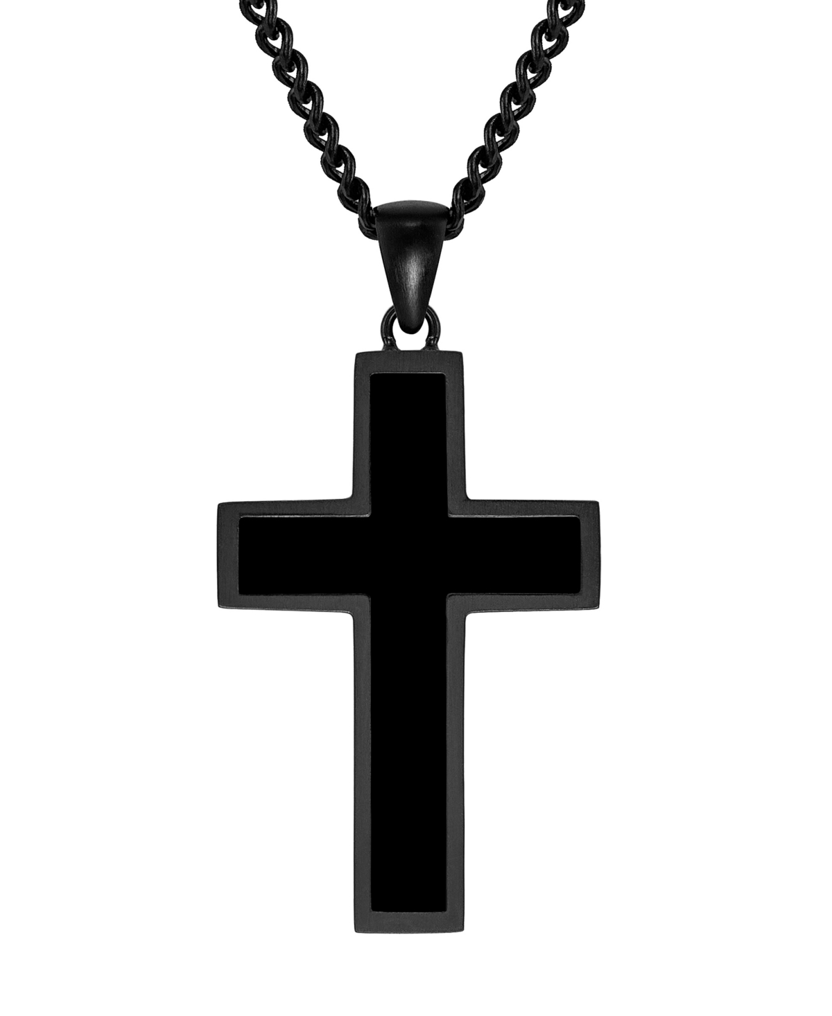 Click here for Vincero Mens Stone Cross Pendant Stealth Black - L... prices