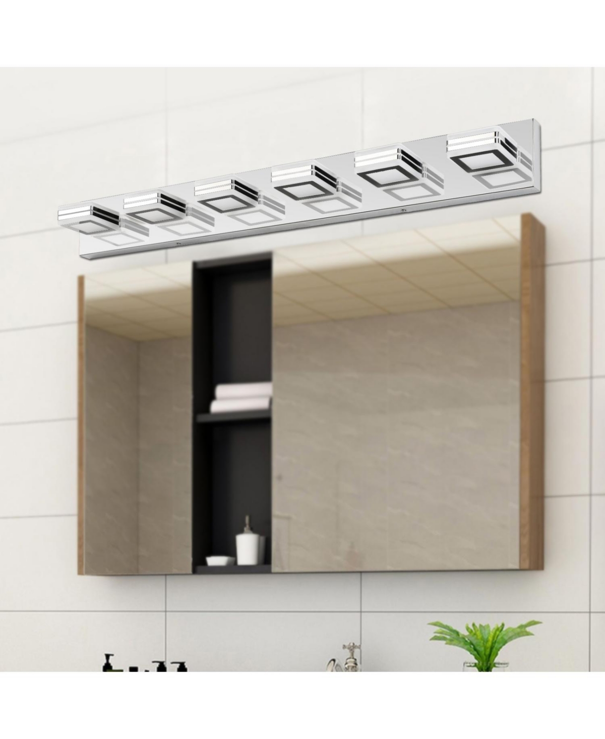Click here for Streamdale Furniture Led Modern Chrome Makeup Ligh... prices