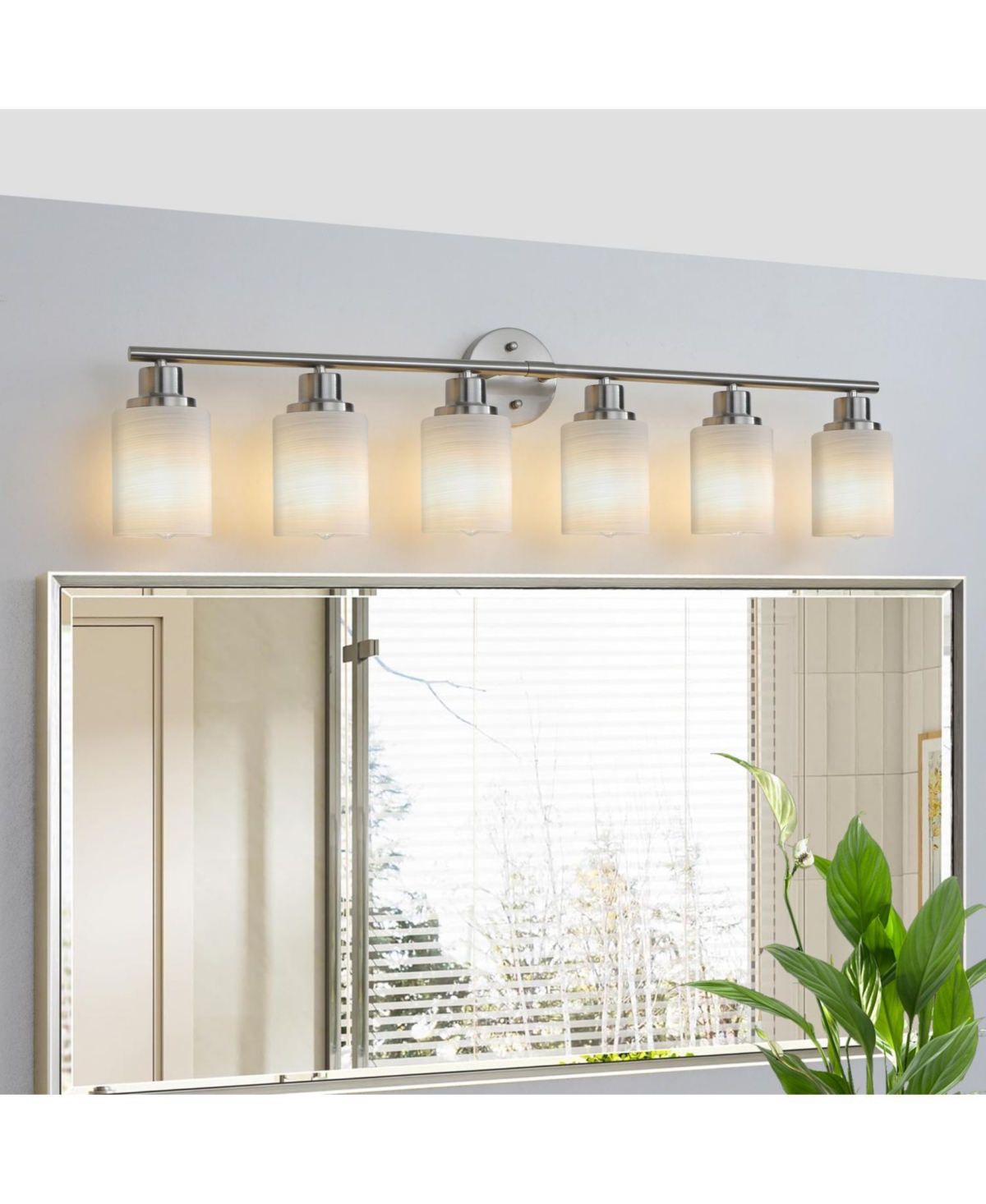Click here for Streamdale Furniture Brushed Nickel 6-Light Vanity... prices