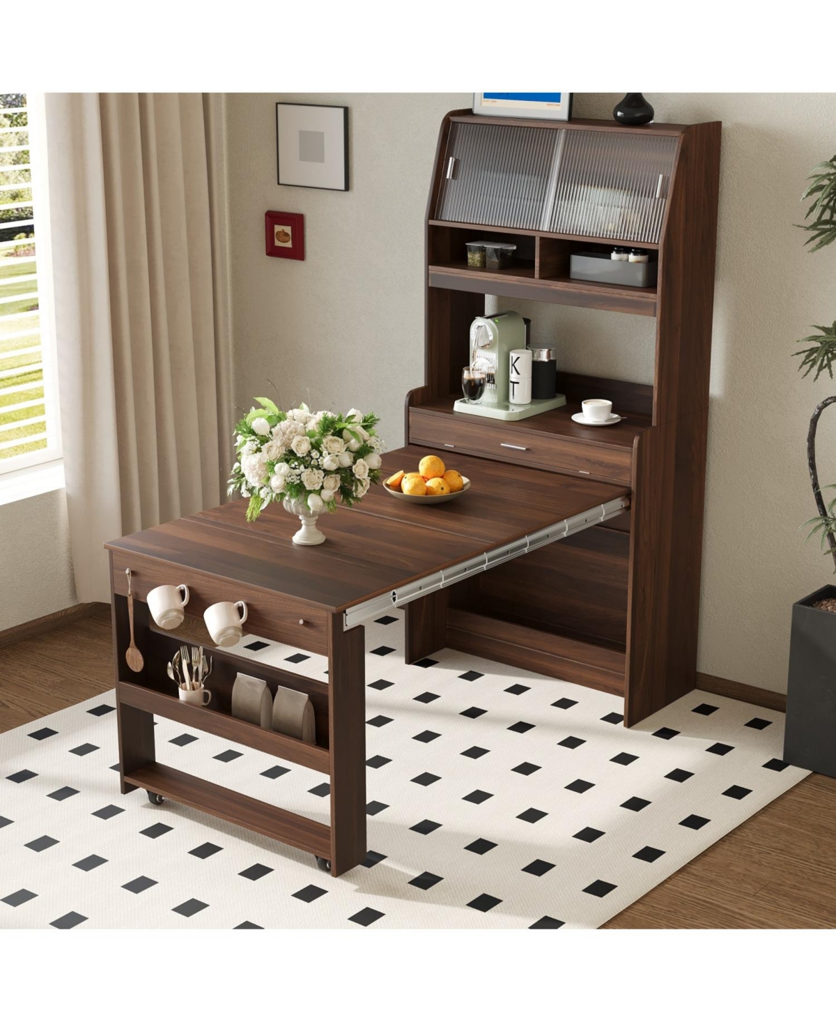 Click here for Streamdale Furniture Compact Buffet Hutch Foldable... prices