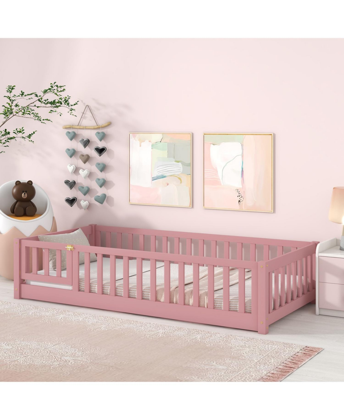 Click here for Streamdale Furniture Twin size Floor Platform Bed... prices