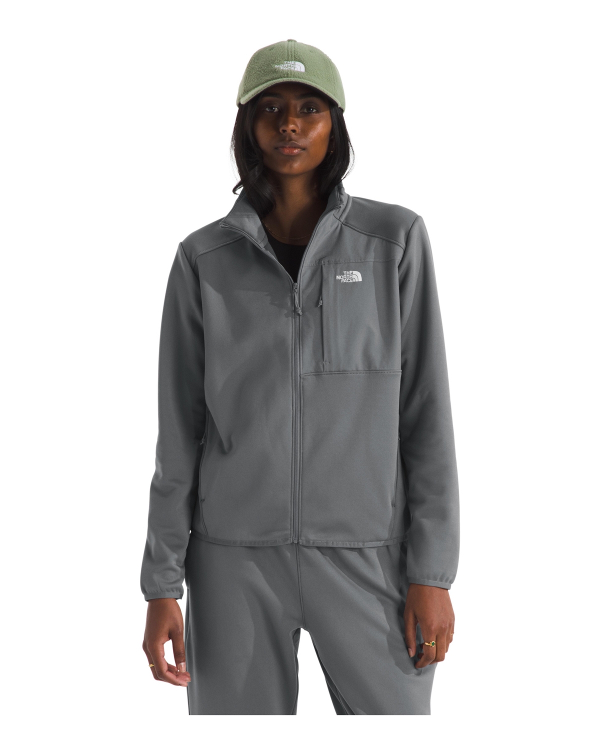 The North Face Womens Tnf Performance Fleece Jacket - Smoked Pearl