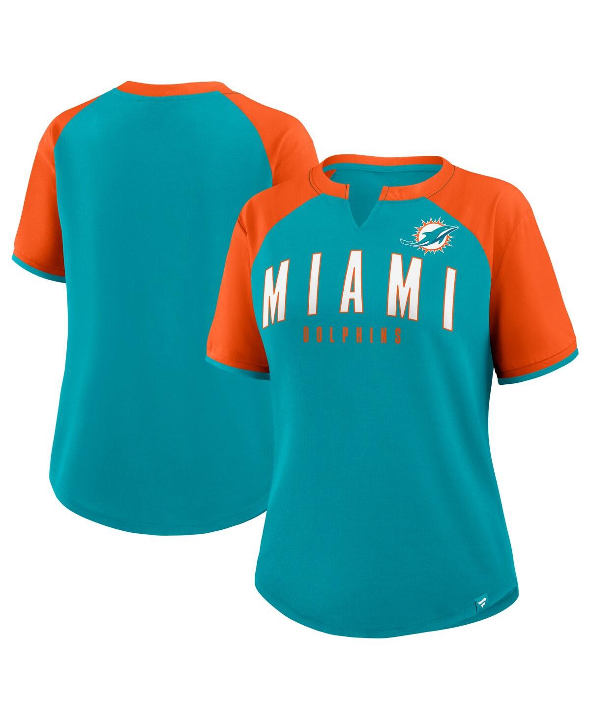 Click here for Fanatics Womens Aqua/Orange Miami Dolphins Height... prices