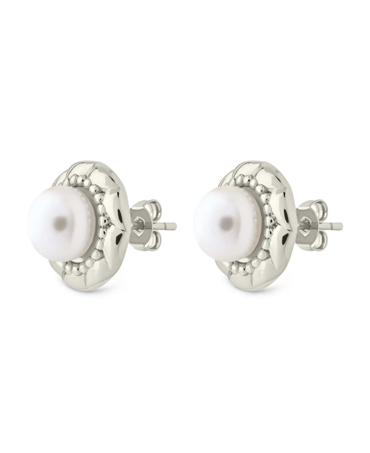Click here for Sterling Forever Eudora Cultivated Pearl Stud Earr... prices