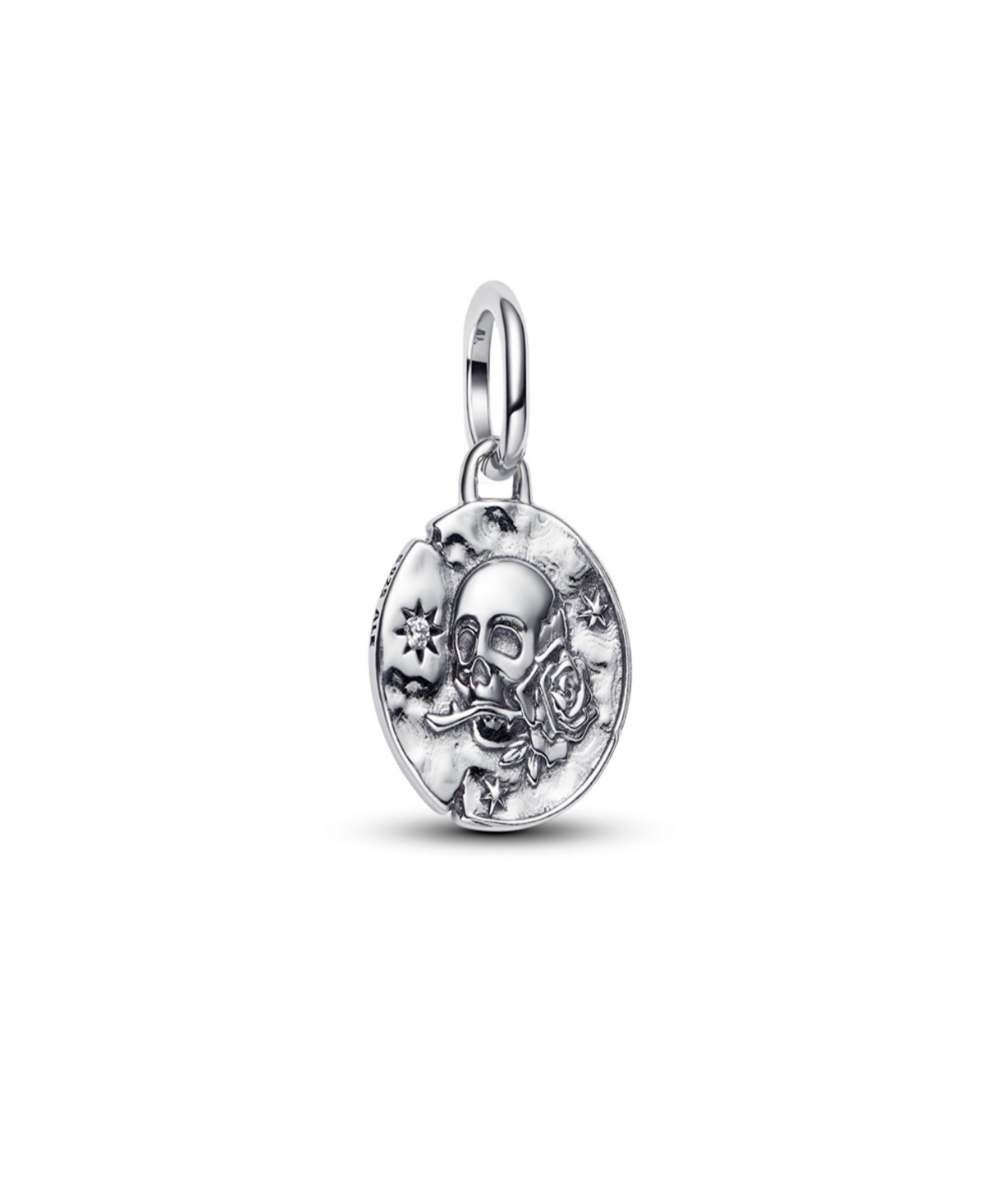 Click here for Pandora Cubic Zirconia Skull Medallion Charms - Si... prices