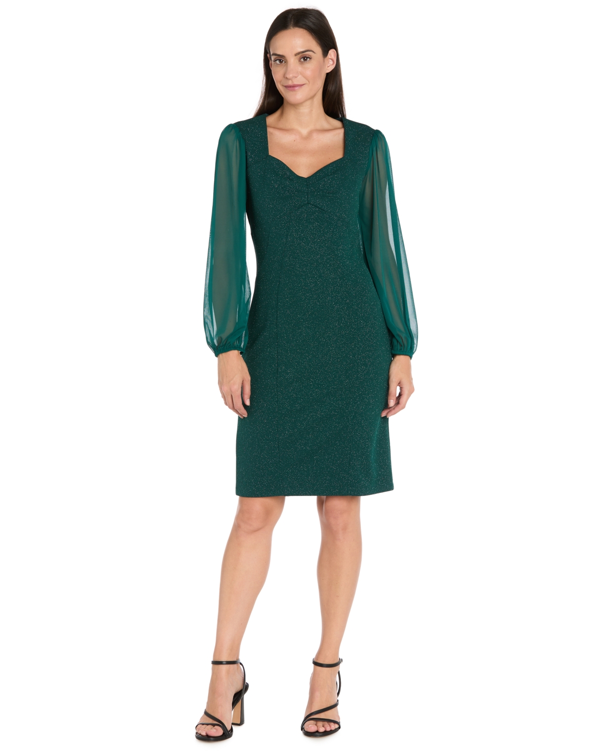 Click here for R & M Richards Petite Long Sleeve Sheath Dress - H... prices