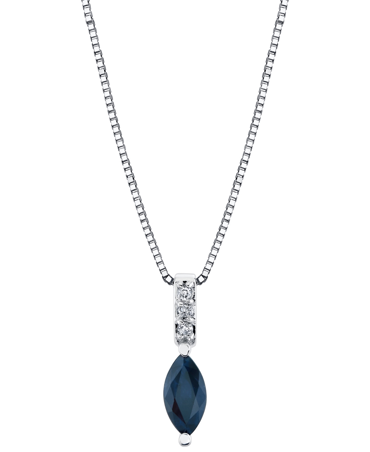 Click here for Macys Marquise Shape Sapphire Pendant with Chain (... prices