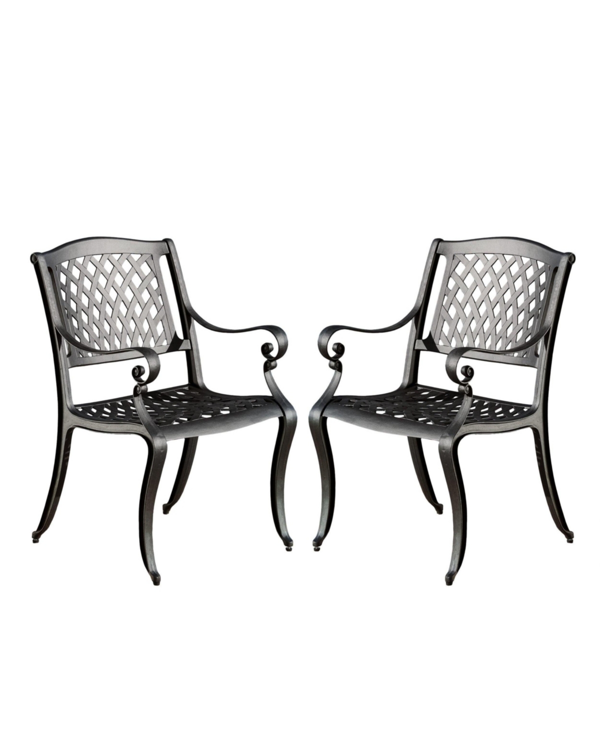 Click here for Flynama Cayman Arch Mesh Aluminum Dining Chairs Se... prices