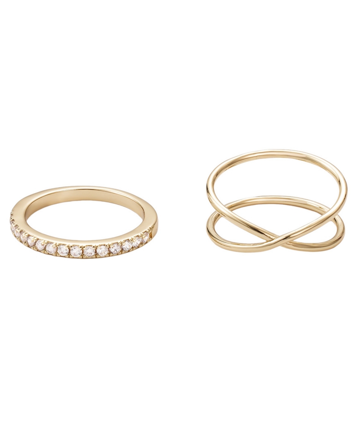 Click here for Adornia Gold Cubic Zirconia X and Eternity Ring Se... prices