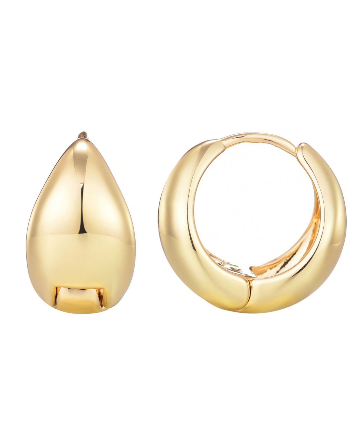 Click here for Adornia Gold Plated Purse Hoop Earrings - Gold prices
