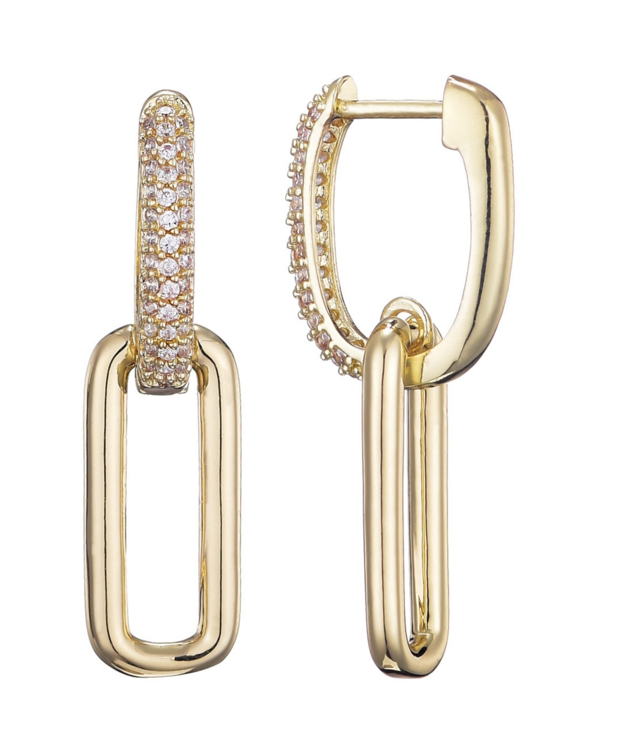 Click here for Adornia Gold Plated Crystal Single Link Drop Earri... prices