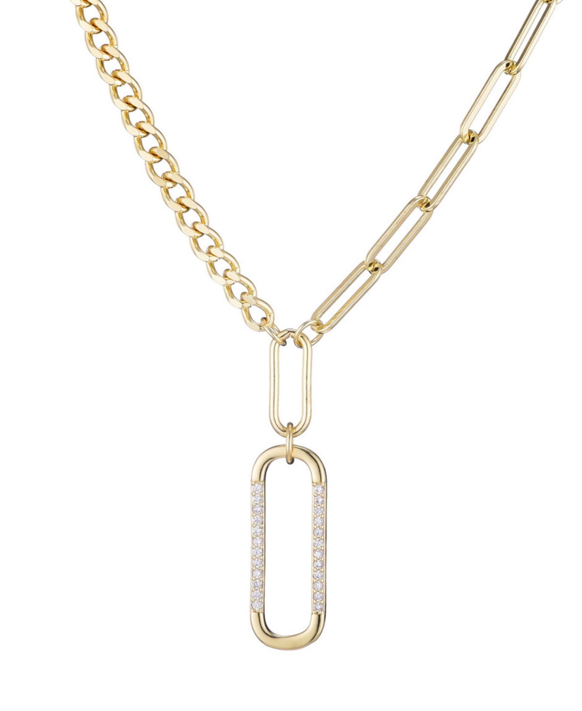 Click here for Adornia Gold Cubic Zirconia Mixed Chain Oval Penda... prices
