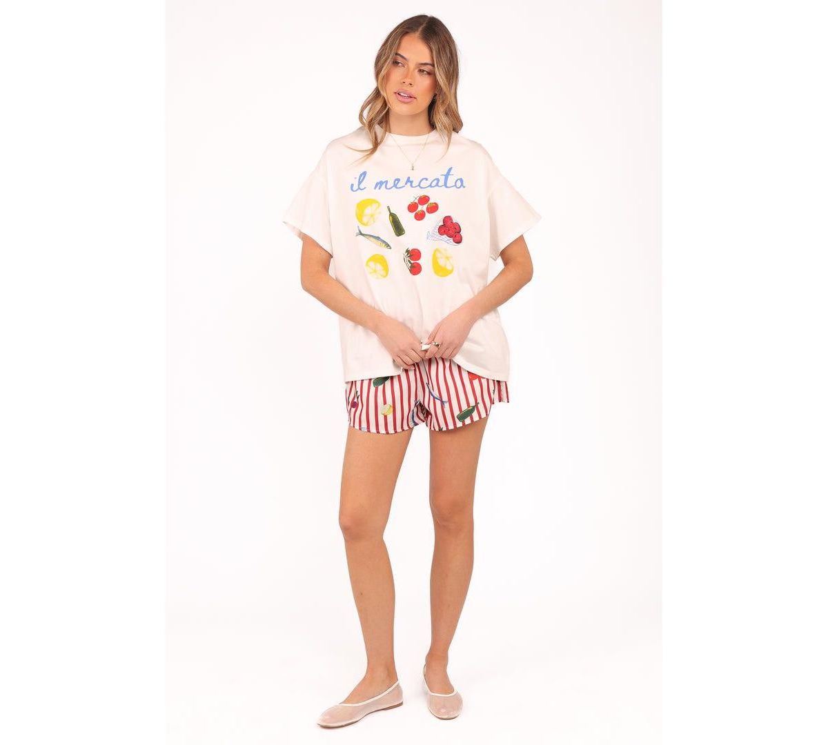 Click here for Petal and Pup Womens Krystal Short Set - Red Strip... prices