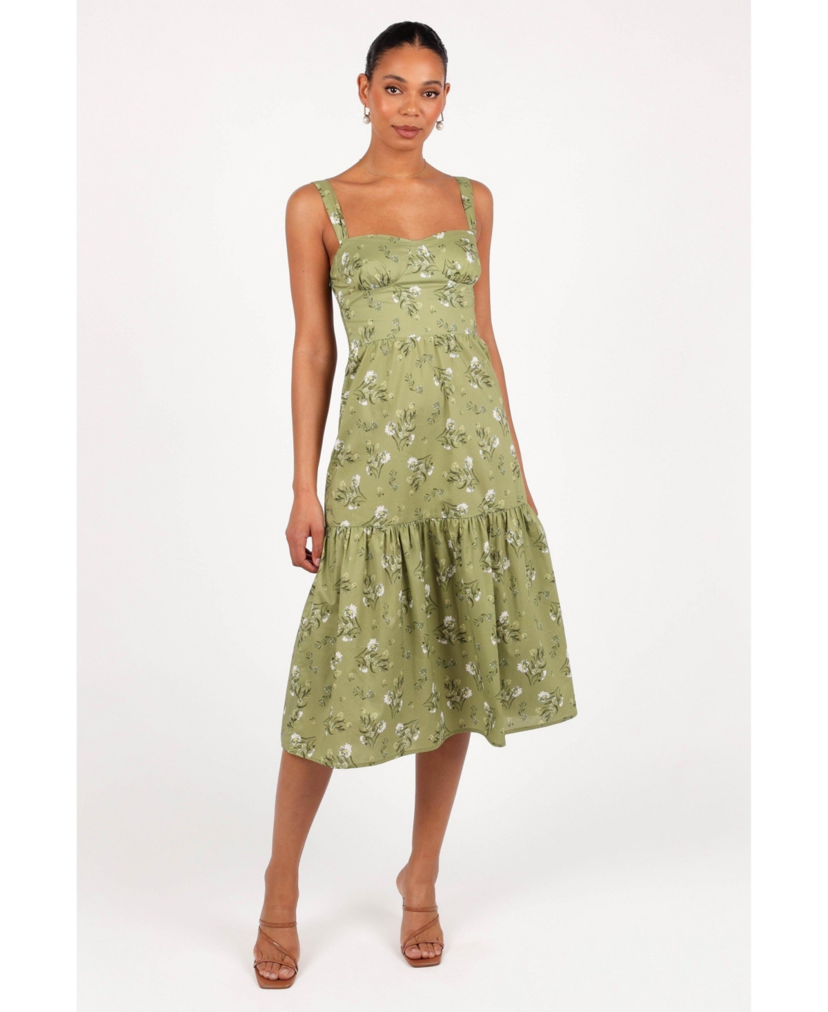 Click here for Petal and Pup Womens Paisley Midi Dress - Green prices