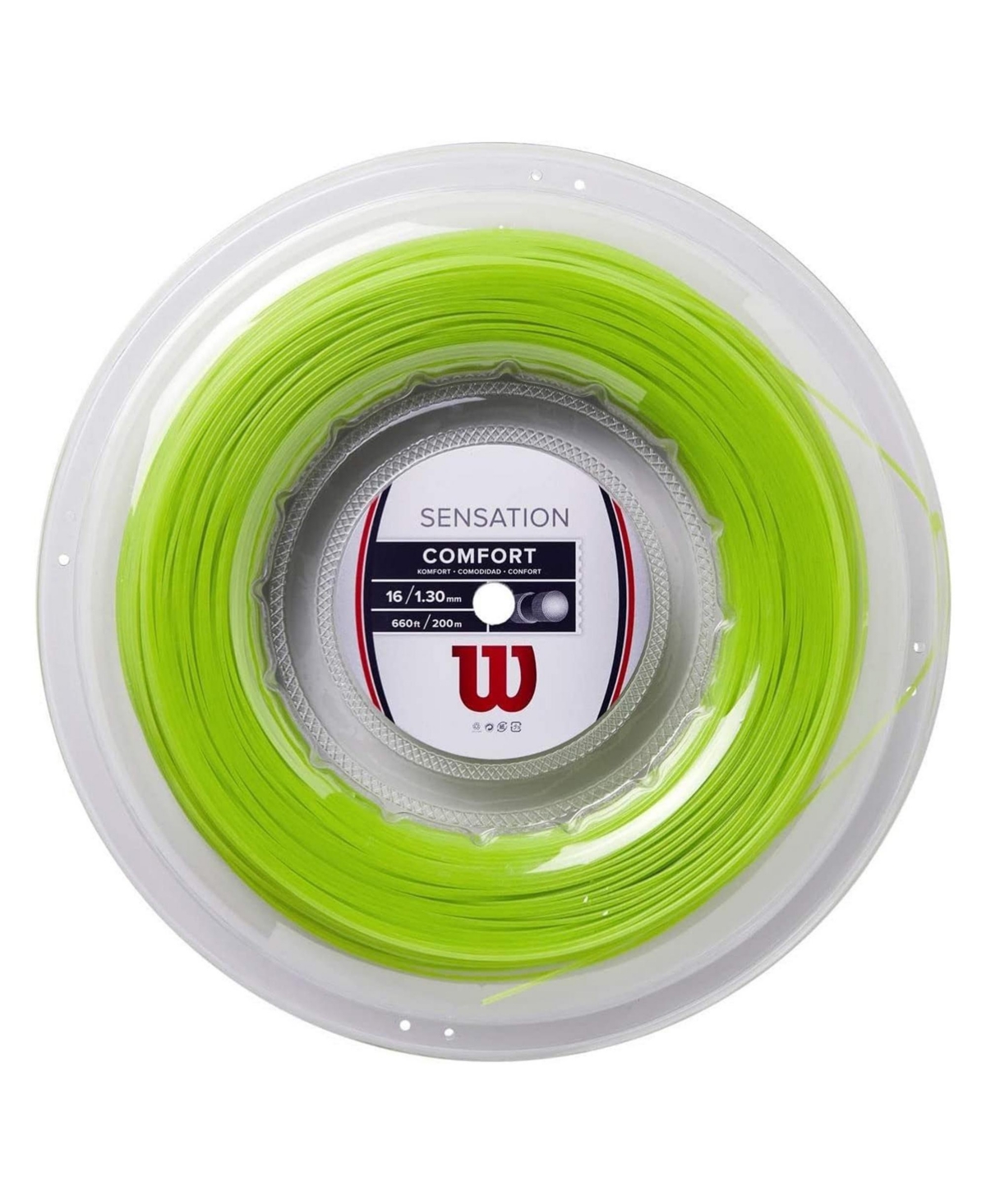 Click here for Wilson Sensation 16g Tennis String - Neon green prices