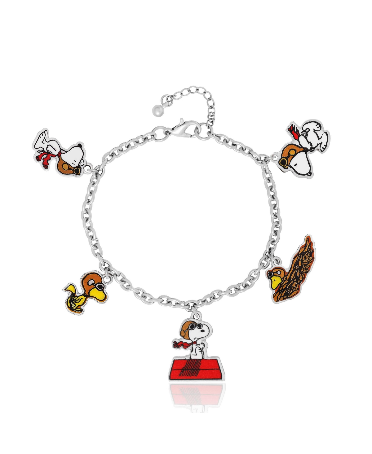 Click here for Peanuts Snoopy & Friends Charm Bracelet - Silver/m... prices