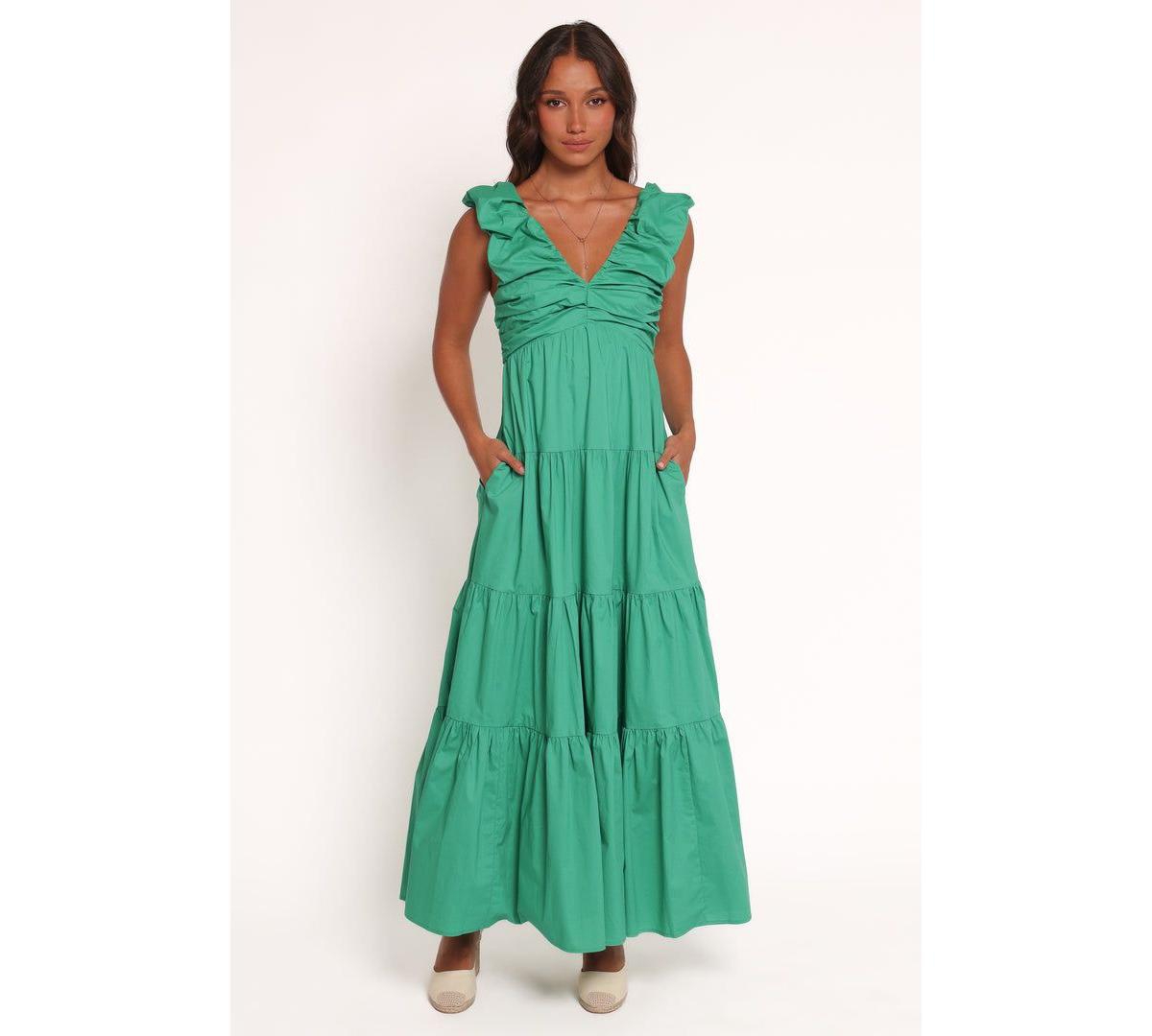 Click here for Petal and Pup Womens Elina Maxi Dress - Green - Gr... prices