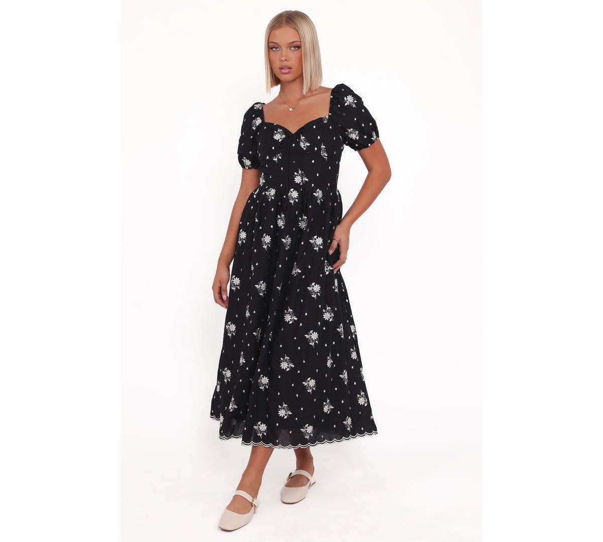 Click here for Petal and Pup Womens Rosemarie Midi Dress - Black... prices