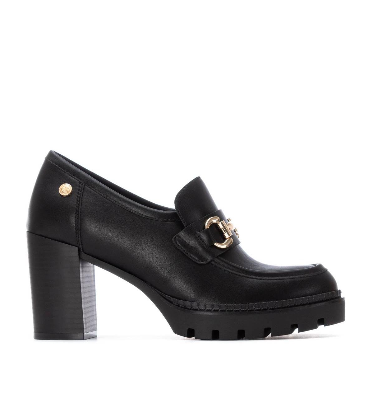 Click here for Womens Casual Heeled Loafers By Xti - Black prices