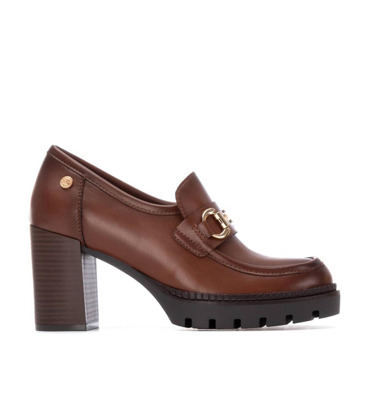 Click here for Womens Casual Heeled Loafers By Xti - Camel prices