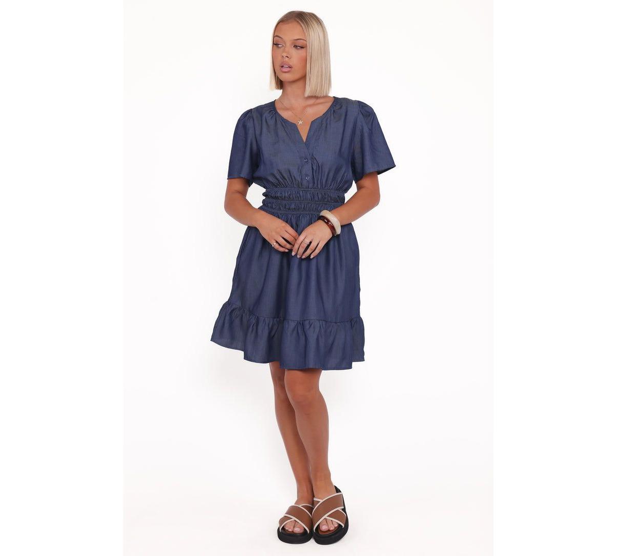 Click here for Petal and Pup Womens Morwenna Mini Dress - Chambra... prices