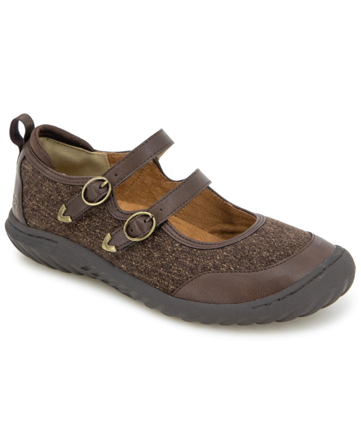 Click here for Jbu Womens Nina Slip On Mary-Jane Flats - Brown prices