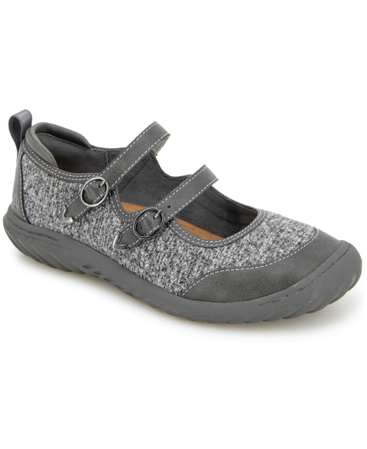 Click here for Jbu Womens Nina Slip On Mary-Jane Flats - Gray prices