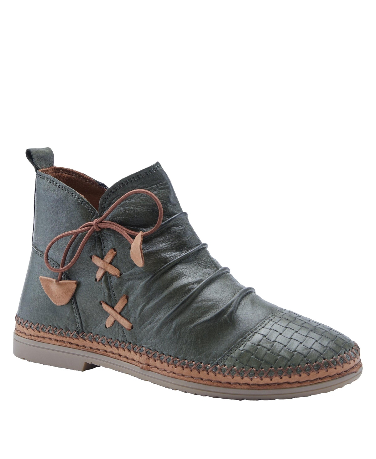 Click here for Spring Step Pomeroy Leather Booties with Basketwea... prices