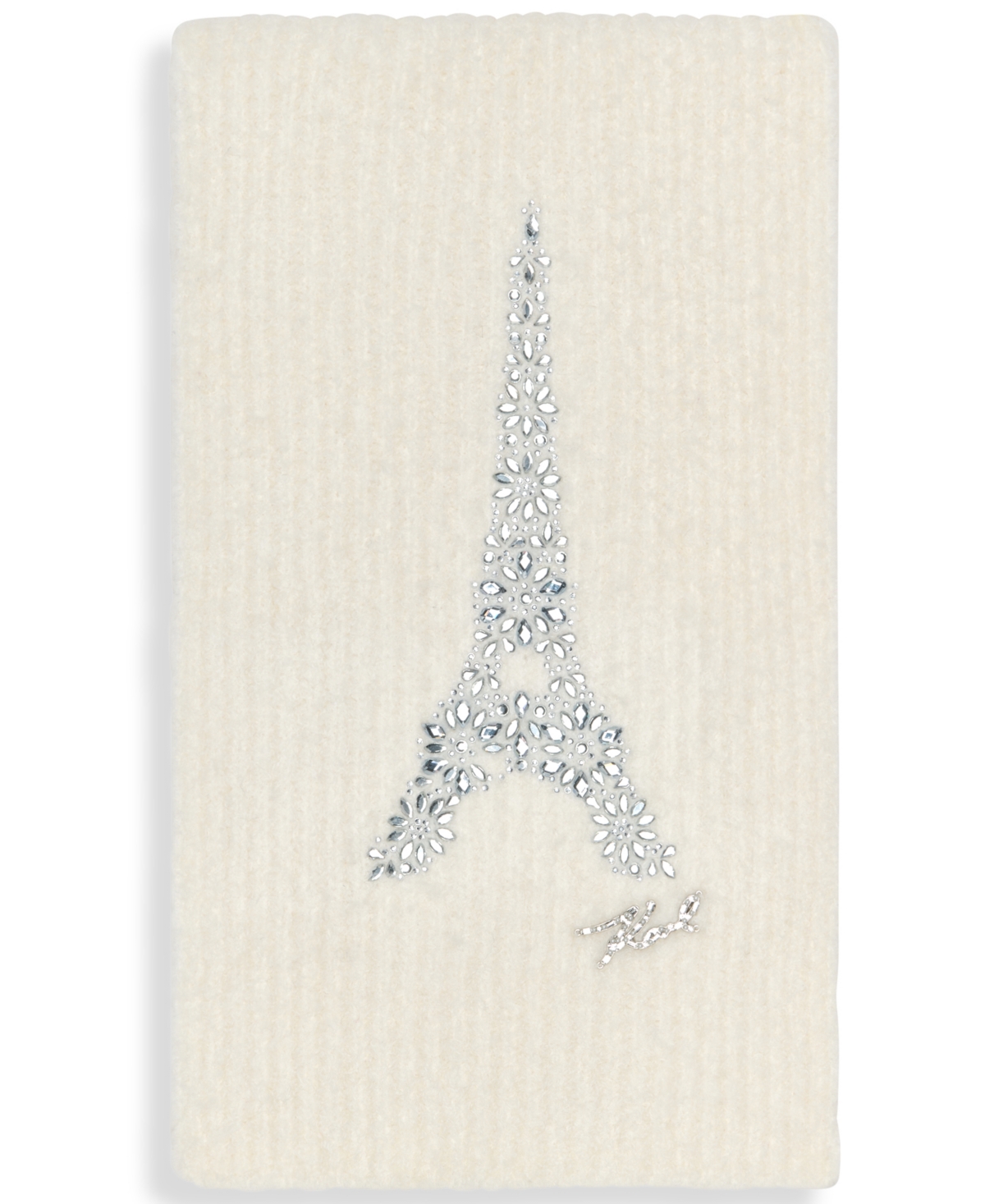 Karl Lagerfeld Paris Womens Embellished Scarf - Ivory