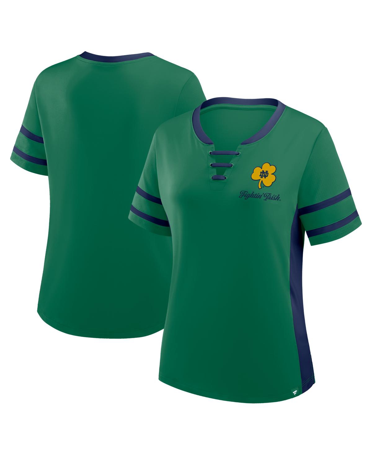 Click here for Fanatics Womens Green/Navy Notre Dame Fighting Iri... prices