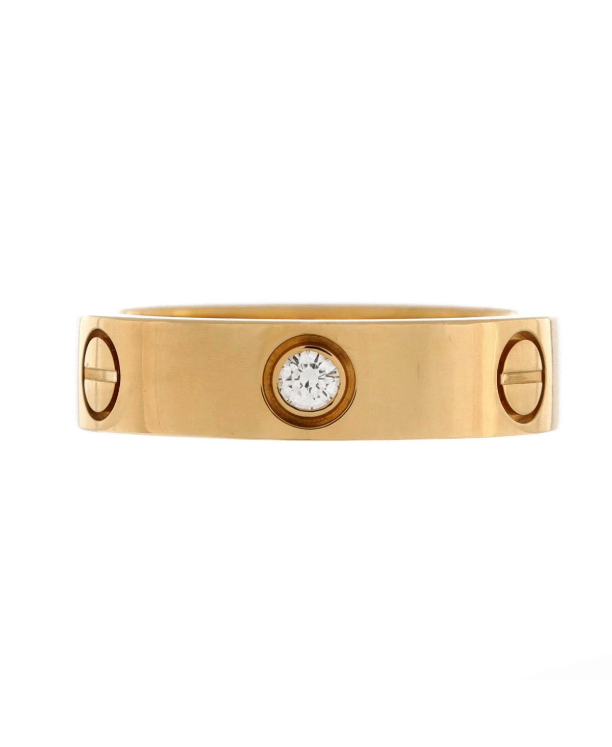 Click here for Pre-Owned Cartier Love 3 Diamonds Band Ring - 18k... prices