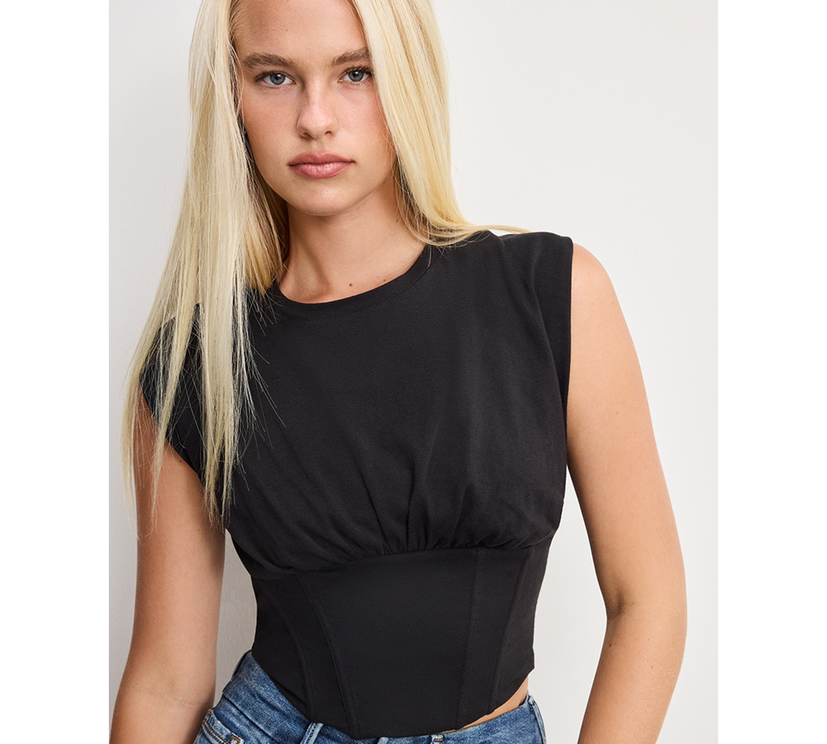 Click here for Good American Womens Sleeveless Corset Top  Regula... prices