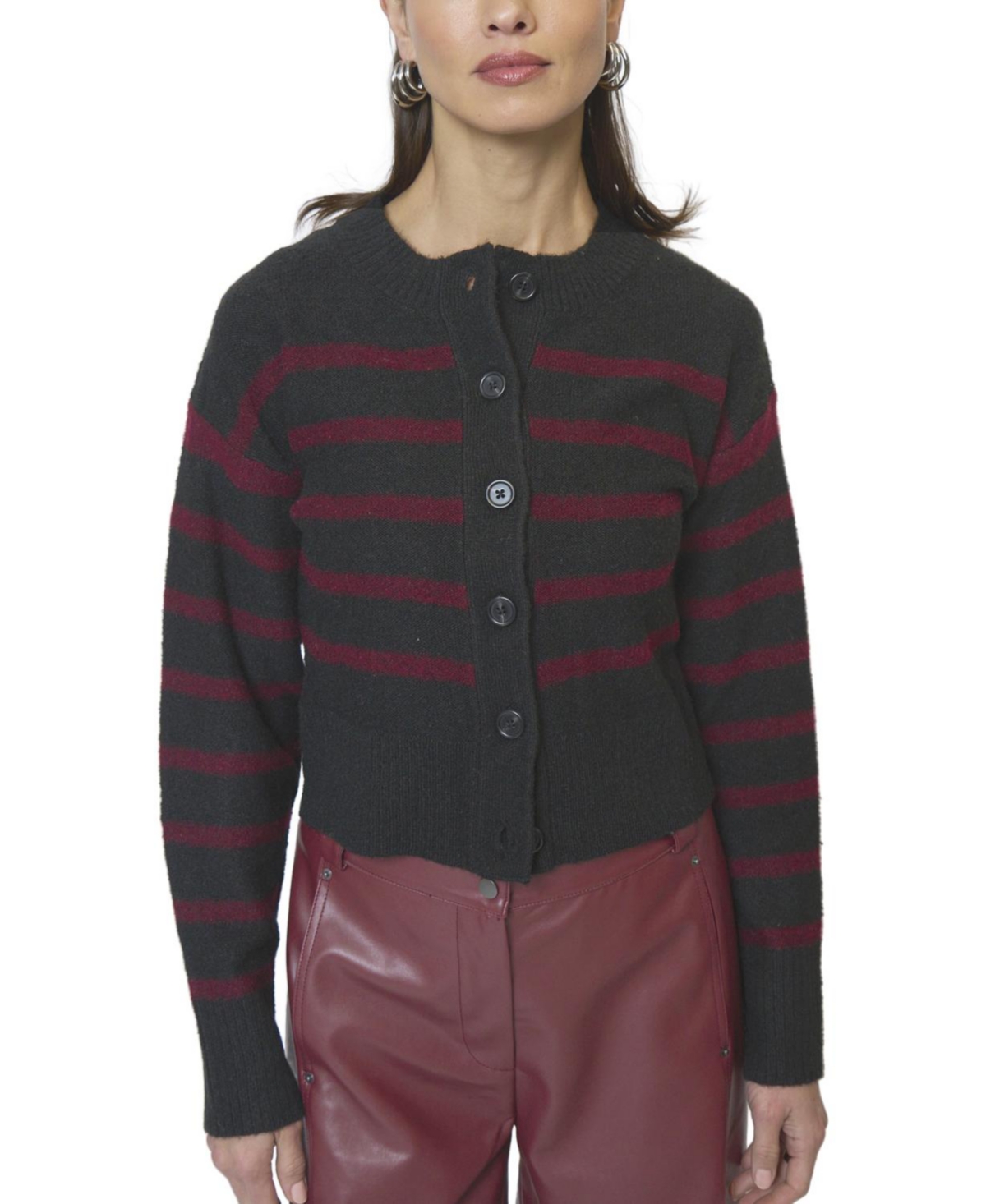 Click here for Central Park West Womens Marley Striped Cardigan -... prices