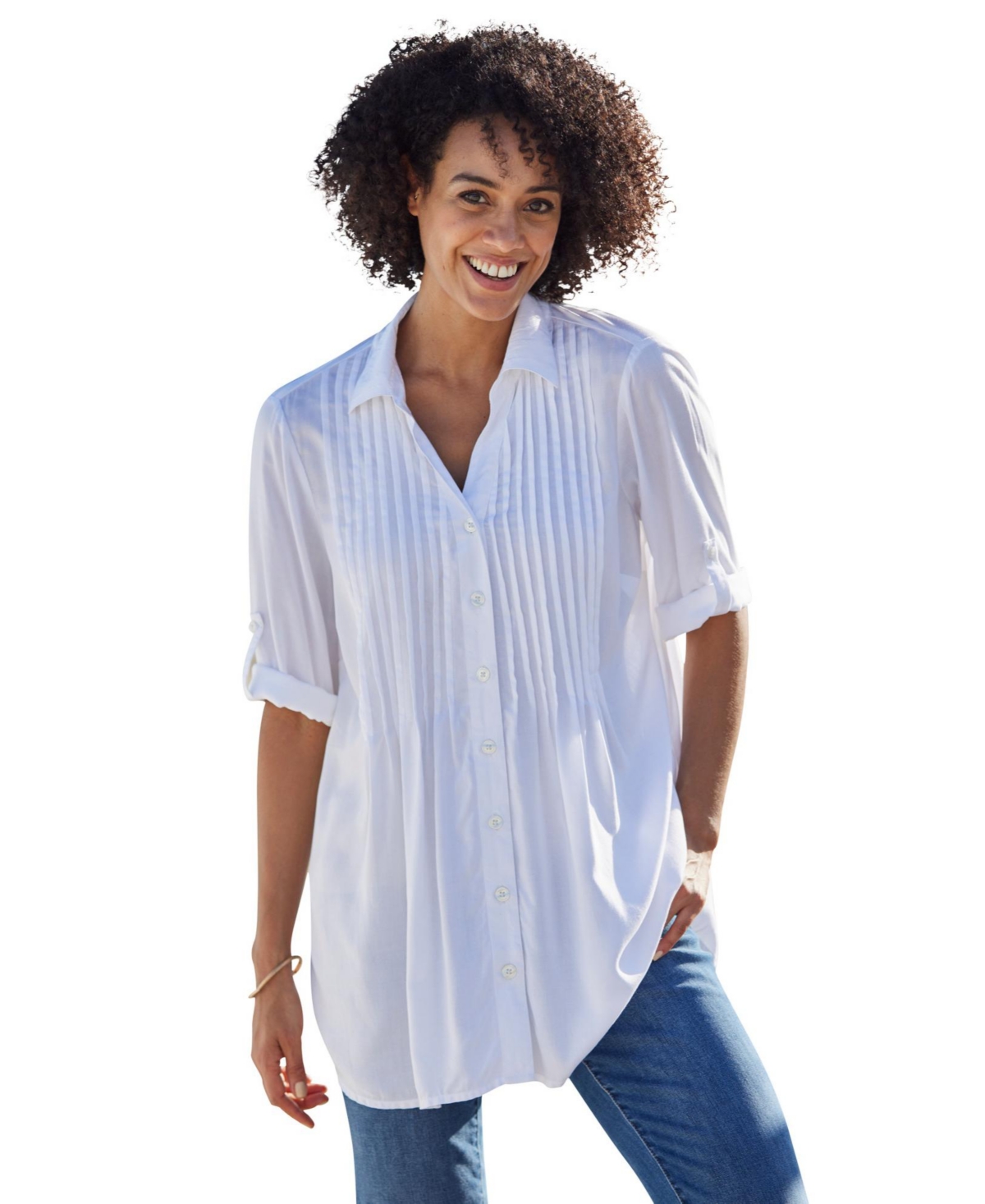 Click here for Woman Within Plus Size Within Rayon 7-Day Pintucke... prices
