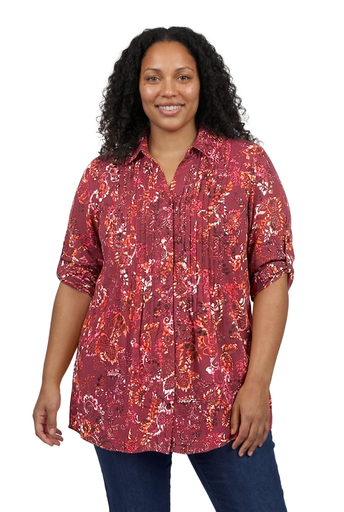 Click here for Woman Within Plus Size Within Rayon 7-Day Pintucke... prices