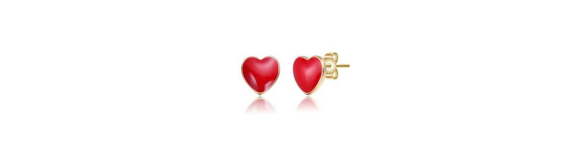 Click here for GiGiGirl 14K Gold Plated with Red Enamel Heart Des... prices