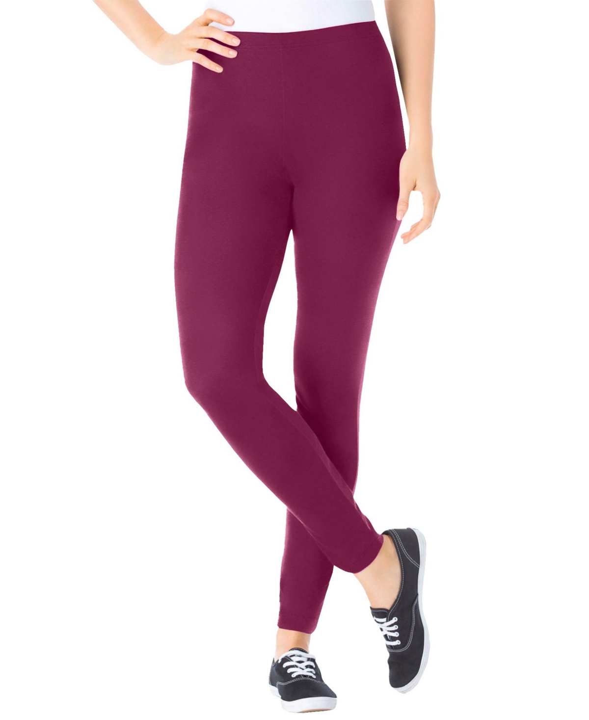 Click here for Woman Within Womens Within Stretch-Cotton Knit Pul... prices