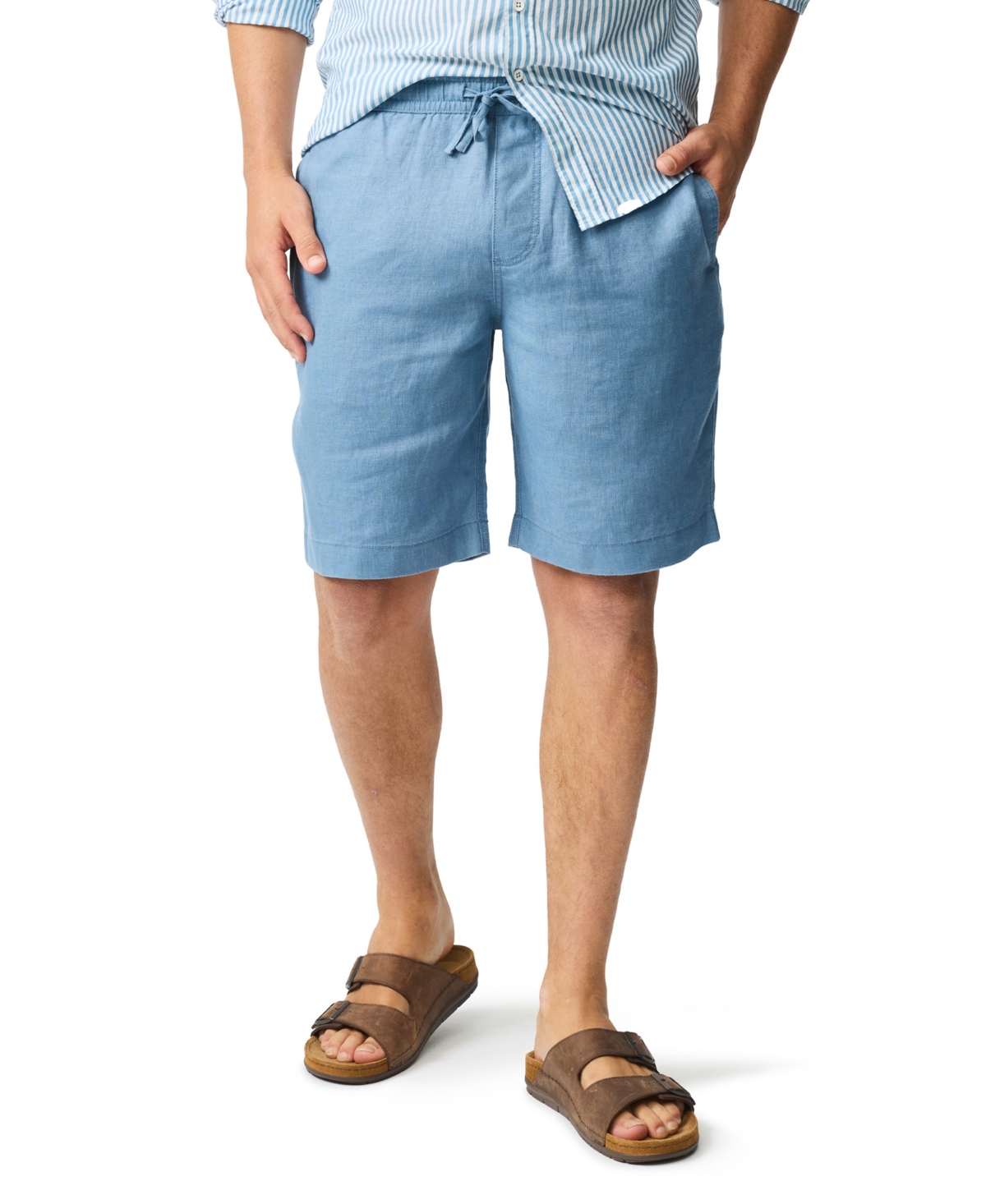 Click here for Rodd Gunn Mens Linen 9 Resort Short - Teal prices