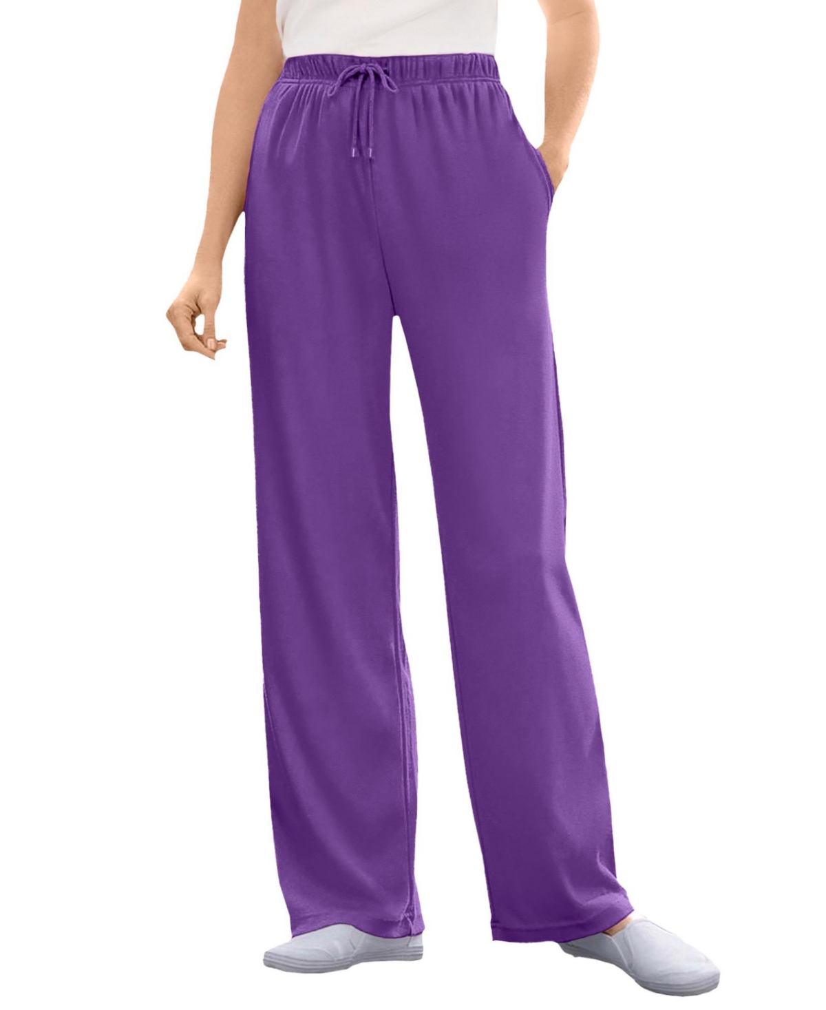 Click here for Woman Within Plus Size Within Sport Knit Straight-... prices