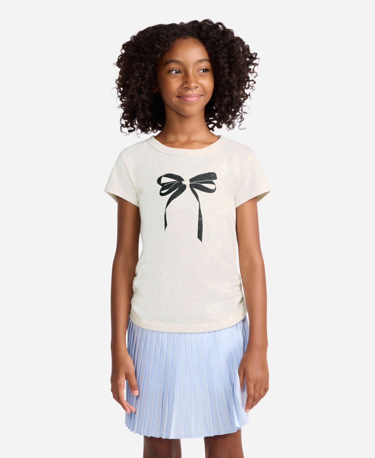 Click here for abercrombie kids Girls Pearl Bow Ruched T-Shirt -... prices