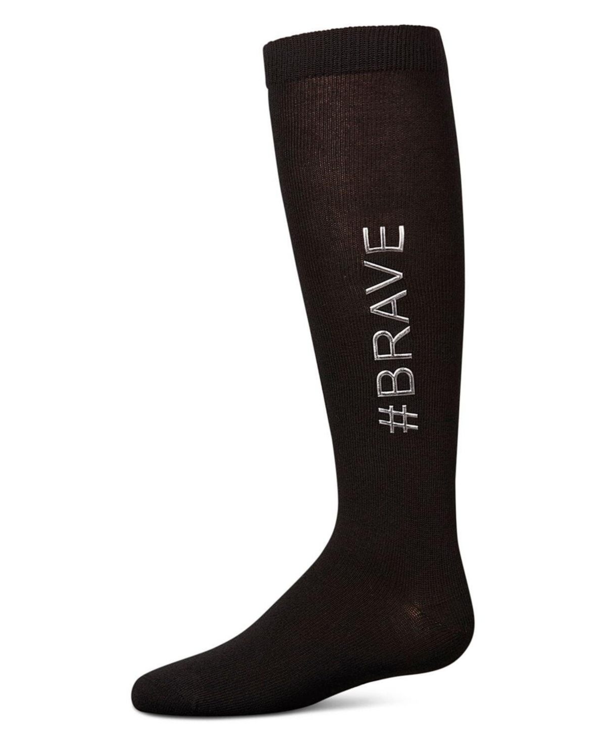 Click here for Memoi Girls #Bebrave Knee High Socks - Black prices