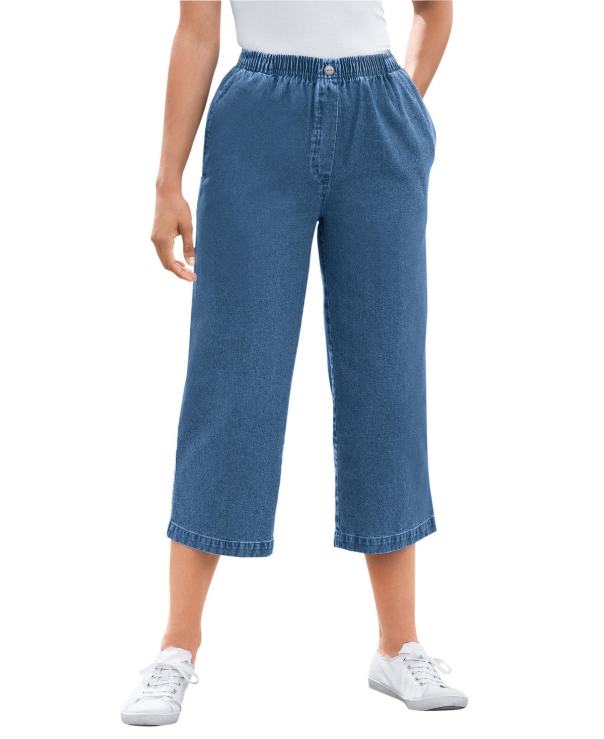 Click here for Woman Within Womens Within 7-Day Elastic-Waist Pul... prices