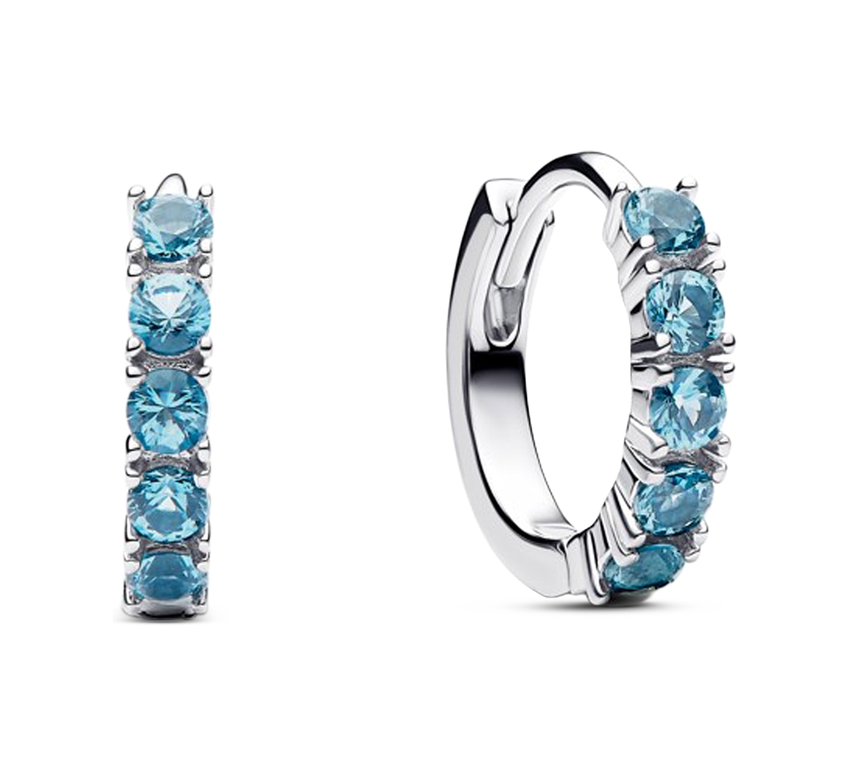 Click here for Pandora Light Blue Huggie Earrings - Blue prices