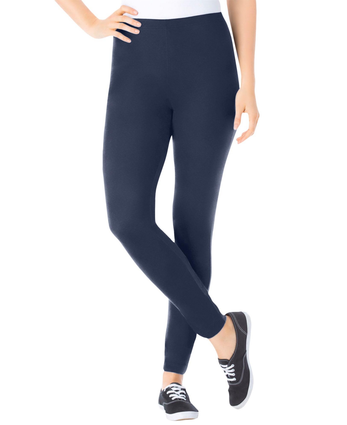 Click here for Woman Within Plus Size Within Stretch-Cotton Knit... prices