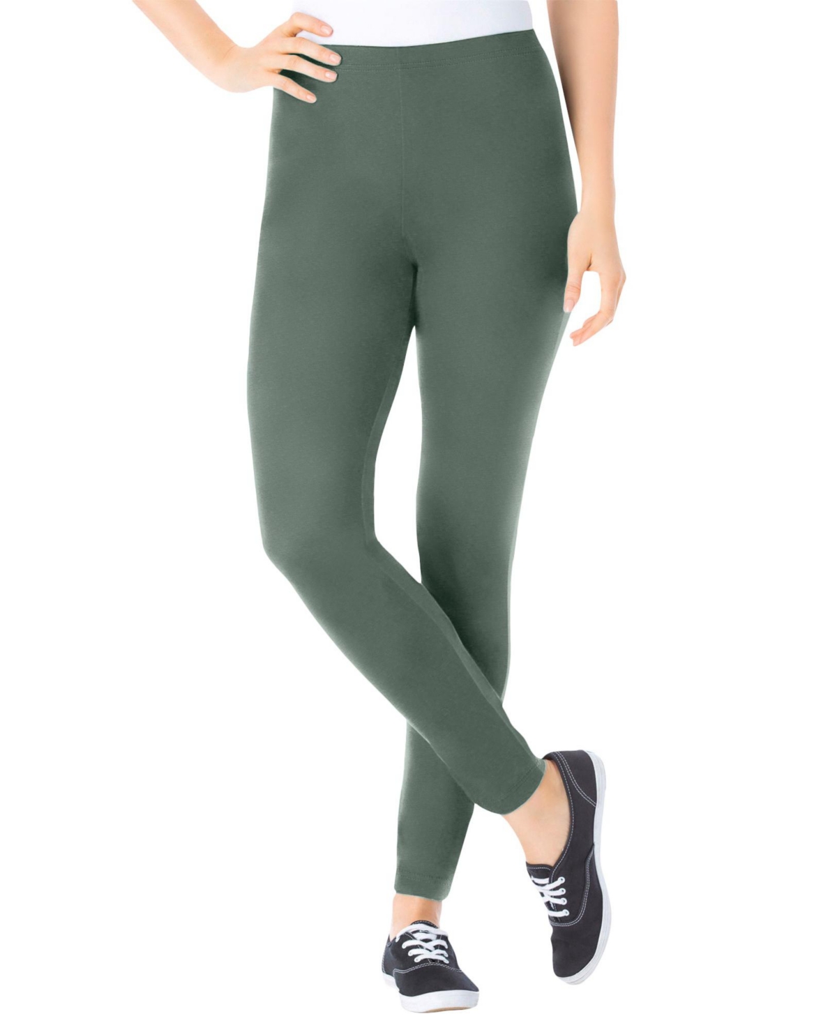 Click here for Woman Within Plus Size Within Stretch-Cotton Knit... prices