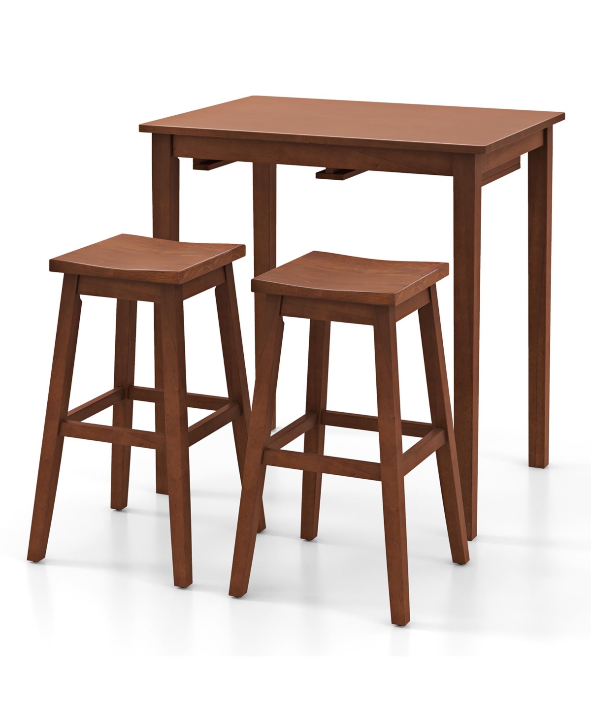 Click here for Gymax 3 Pcs Bar Table Set w/ 1 Table 2 Bar Stools... prices