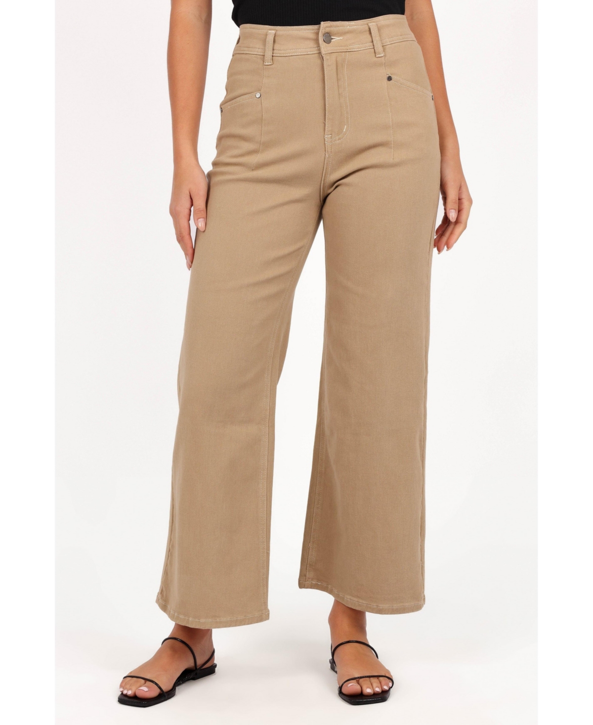 Click here for Petal and Pup Womens Parson Wide Leg Pant - Taupe prices